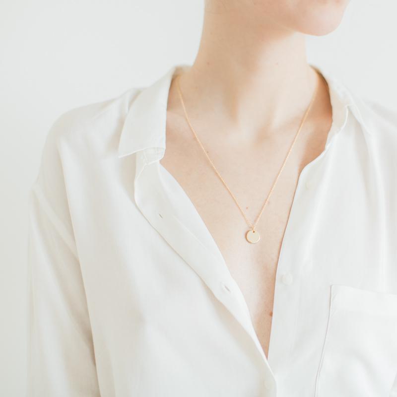 Gold Disc Necklace – Joli Joli Jewellery